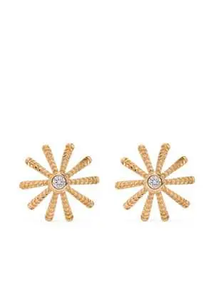 Harwell Godfrey 18kt Yellow Diamond Sunflower Stud Earrings - Gold