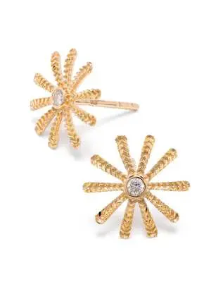 Harwell Godfrey 18kt Yellow Diamond Sunflower Stud Earrings