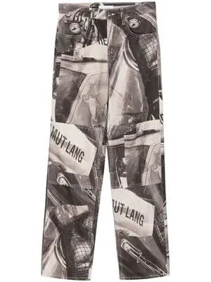 Helmut Lang All-over Photographic-print Jeans - Black