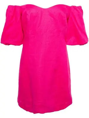 Rhode Dali Linen Mini Dress - Pink