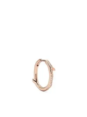 SHAUN LEANE Shaun Leane 18kt Rose Gold Vermeil Cherry Branch Single Hoop Earring