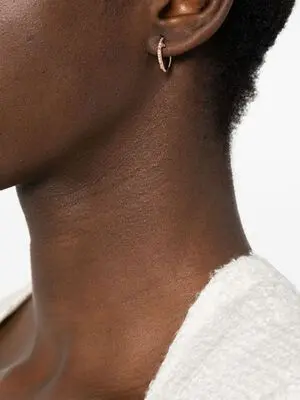 SHAUN LEANE 18kt Rose Gold Vermeil Cherry Branch Single Hoop Earring - Pink