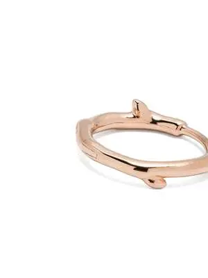 SHAUN LEANE 18kt Rose Gold Vermeil Cherry Branch Single Hoop Earring - Pink