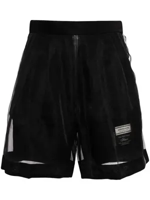 Undercover Tulle-detail Silk Shorts