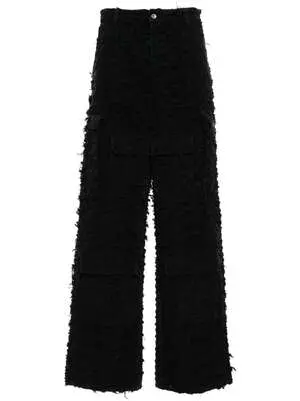 WHO DECIDES WAR Husk Wide-leg Trousers - Black