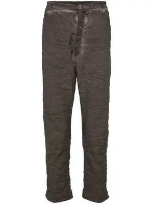 POÈME BOHÉMIEN Crease-effect Straight Trousers
