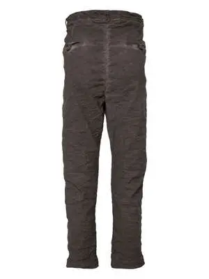 POÈME BOHÉMIEN Crease-effect Straight Trousers