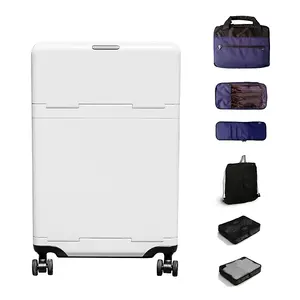 BARMES Wheeled Carry-on Suitcase With Gym Bag And Packing Cubes