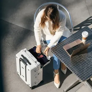 BARMES Wheeled Carry-on Suitcase With Gym Bag And Packing Cubes