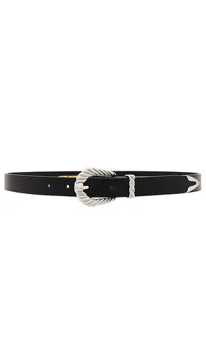 PETIT MOMENTS Slim Rodeo Belt Silver & Black
