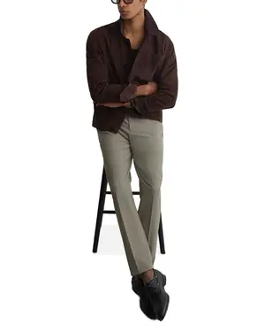 REISS Drawcord Slim Fit Pants - Dark Sage