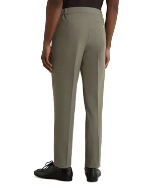 REISS Drawcord Slim Fit Pants - Dark Sage