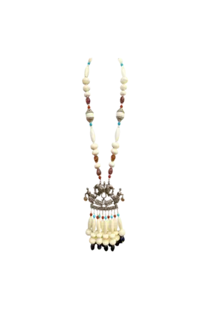 KENNETH JAY LANE Kenneth Jay Lane Vintage Bead Fish And Bird Pendant Necklace