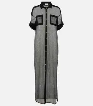 Jade Swim Mika Mesh Shirt Dress - Black
