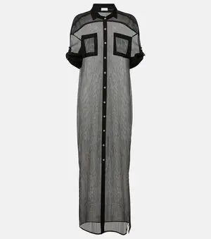 Jade Swim Mika Mesh Shirt Dress - Black