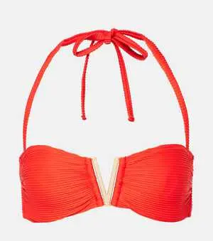 Heidi Klein Vicenza Bandeau Bikini Top - Red