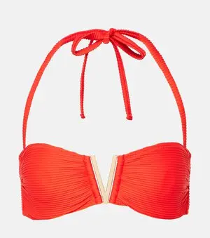 Heidi Klein Vicenza Bandeau Bikini Top - Red