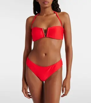Heidi Klein Vicenza Bandeau Bikini Top - Red