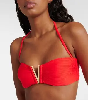 Heidi Klein Vicenza Bandeau Bikini Top - Red
