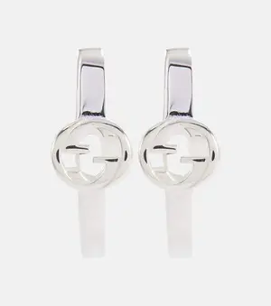 Gucci Interlocking G Hoop Earrings - Silver