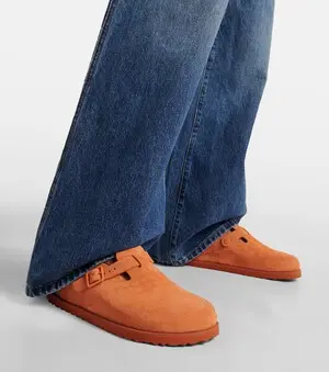 BIRKENSTOCK Tokio Suede Mules - Orange
