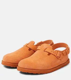 BIRKENSTOCK Tokio Suede Mules - Orange