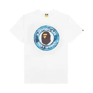 A BATHING APE Honeycomb Camo Busy Works Tee /blue - White