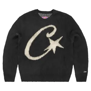 Corteiz C Star Mohair Knit Sweater - Black | Editorialist