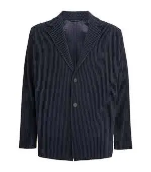 Issey Miyake Pleated Basics Blazer - Navy