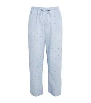 Derek Rose Cotton Nelson Lounge Trousers - Blue