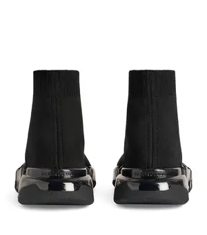 Balenciaga Clear Sole Speed 2.0 Sneakers - Black