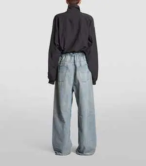 Balenciaga Distressed Wide-leg Jeans