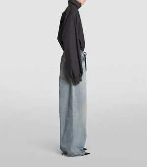 Balenciaga Distressed Wide-leg Jeans
