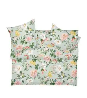 SCHLOSSBERG Floral Artemis-noblesse Flat Sheet - Green