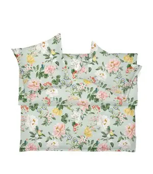 SCHLOSSBERG Floral Artemis-noblesse Flat Sheet - Green