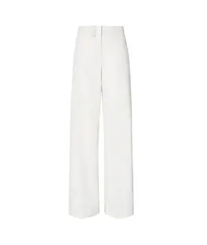 Tory Burch Cotton And Silk Poplin Pant