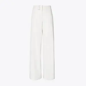 Tory Burch Cotton And Silk Poplin Pant