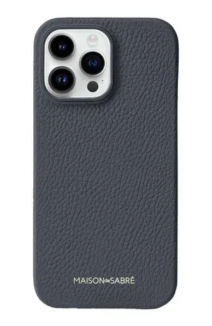 MAISON DE SABRE Leather Phone Case - Graphite Grey