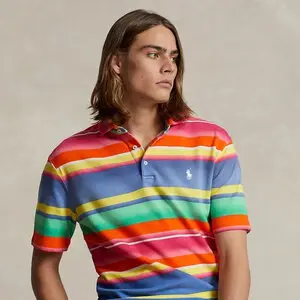 Ralph Lauren Classic Fit Striped Spa Terry Polo Shirt