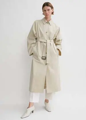 TOTEME Tumbled Organic Cotton And Silk Trench Coat