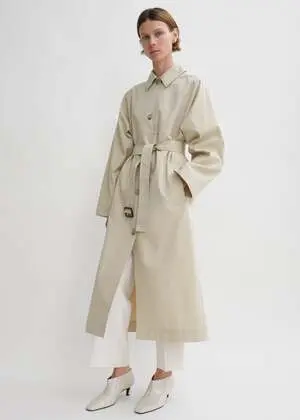 TOTEME Tumbled Organic Cotton And Silk Trench Coat