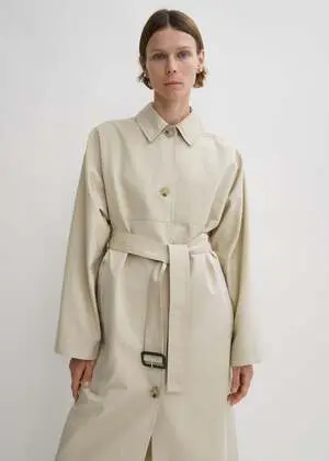 TOTEME Tumbled Organic Cotton And Silk Trench Coat