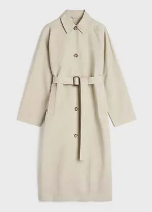 TOTEME Tumbled Organic Cotton And Silk Trench Coat