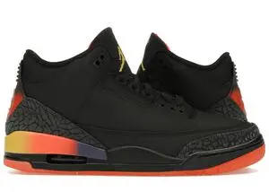 JORDAN 3 Retro J Balvin Rio Sneakers - Black/solar Flare/total Crimson Abyss