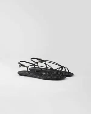 Prada Flat Leather Sandals