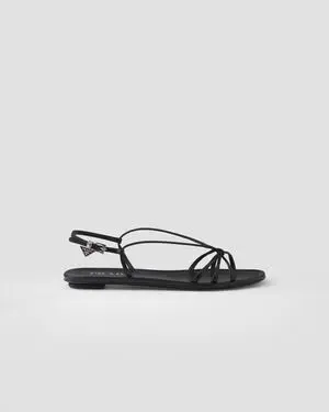 Prada Flat Leather Sandals