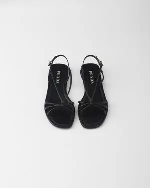 Prada Flat Leather Sandals