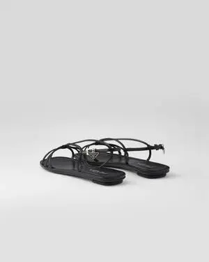 Prada Flat Leather Sandals