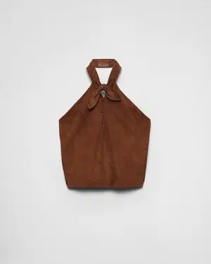 Prada Suede Halter Top