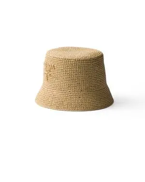 Prada Crochet Bucket Hat - Neutral